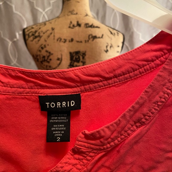 torrid | Tops | Torrid Red Blouse | Poshmark